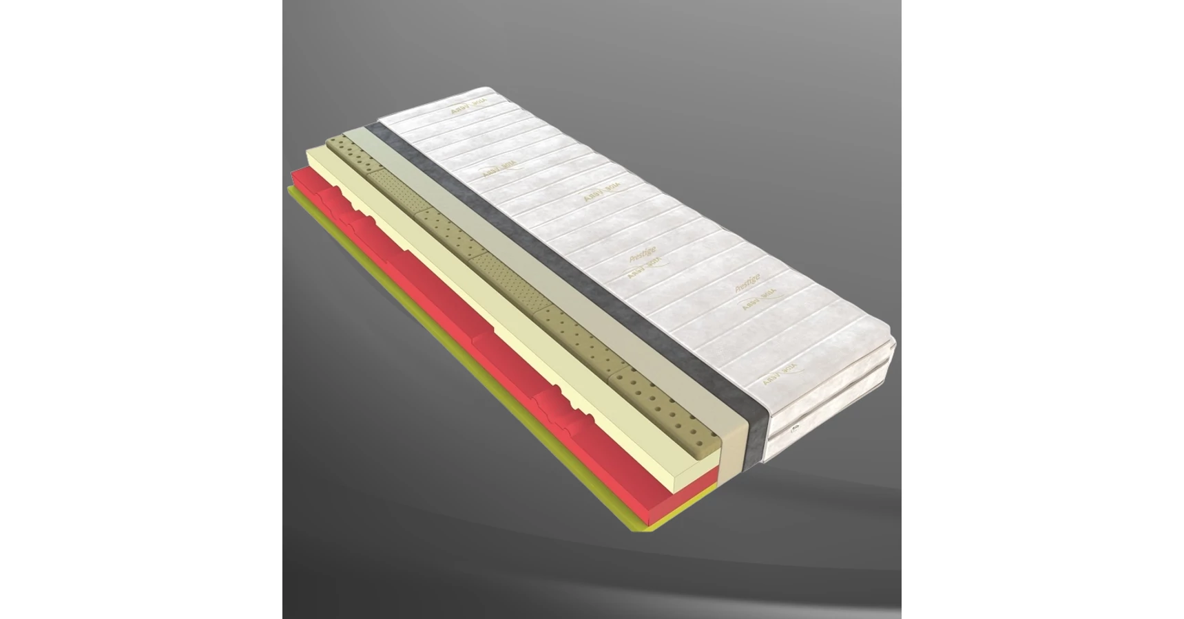 Magnello habmatrac 24 cm magas, dupla komfort, VISCO + latex